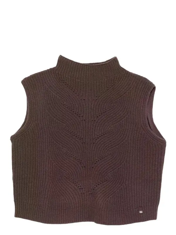 Herno Sleeveless High-neck Sweater - Brown