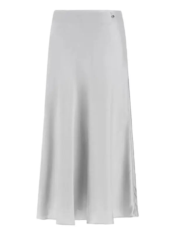 Herno Satin Midi Skirt - Grey