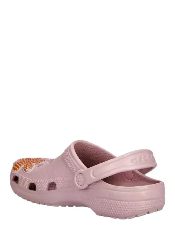 CROCS Floral Applique Clogs - Pink