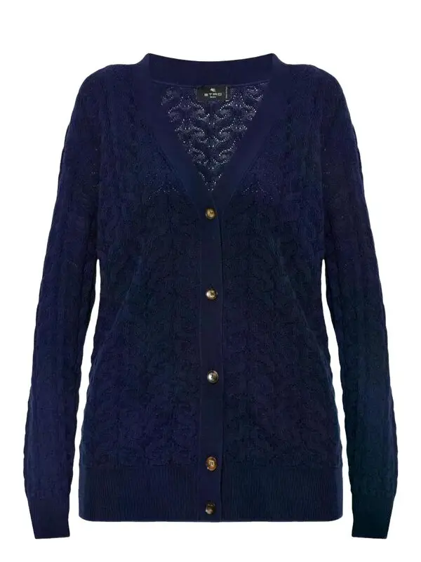 Etro Wool Cardigan - Blue