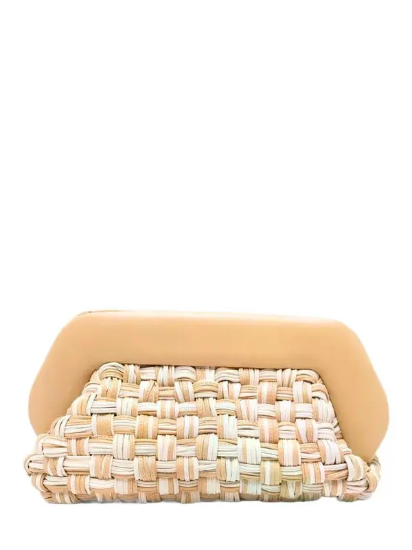 THEMOIRE Bios Woven Clutch Bag - Neutrals