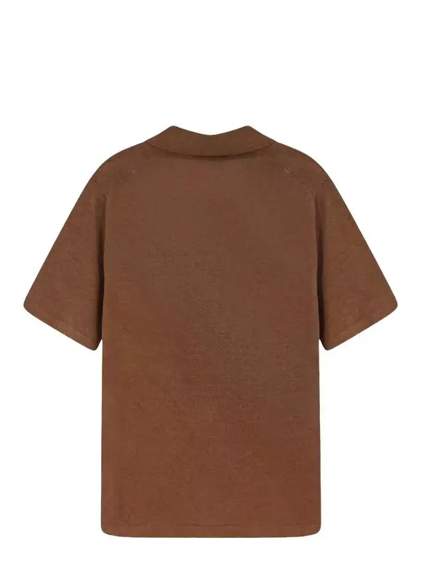 Alpha Studio Short-sleeve Polo-collar T-shirt - Brown