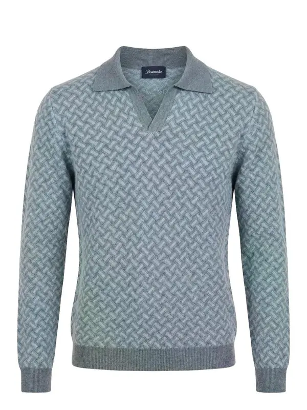 DRUMOHR Basket-weave Sweater - Blue