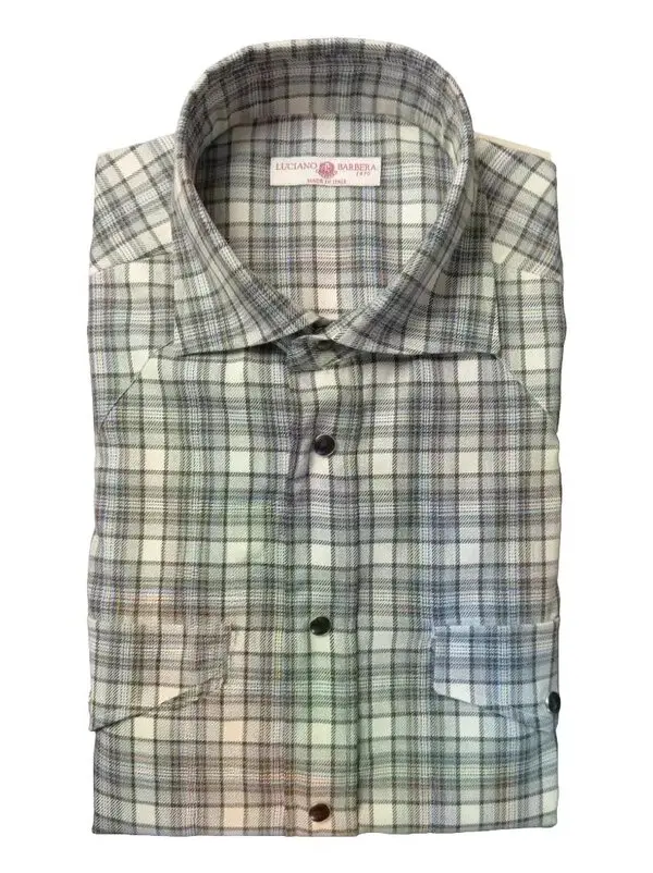 Luciano Barbera Check-pattern Shirt - Grey