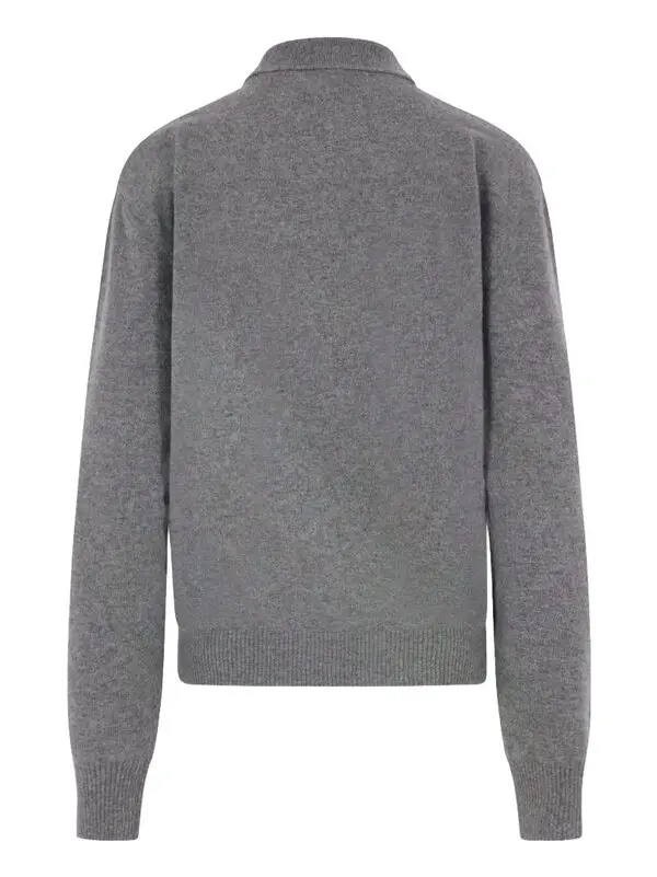 RÓHE Argyle-check Long-sleeve Sweater - Grey