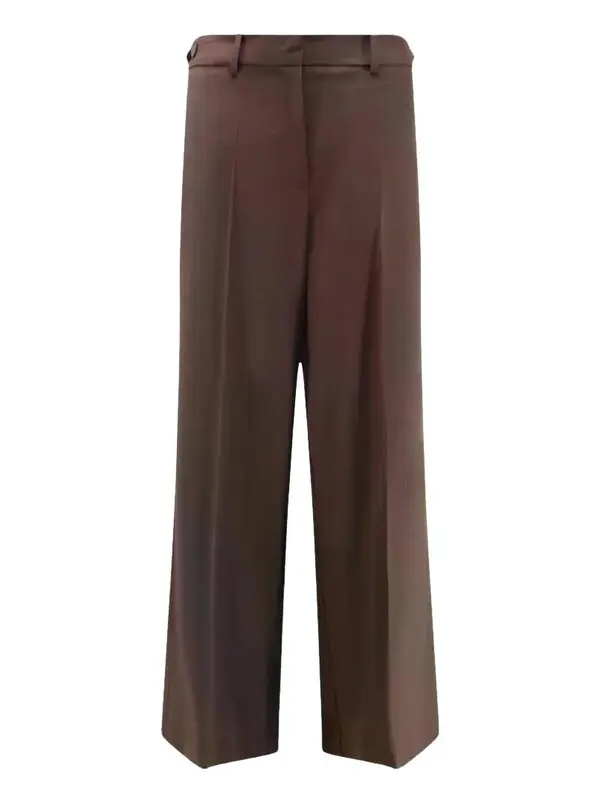 ALYSI Wide-leg Trousers - Brown