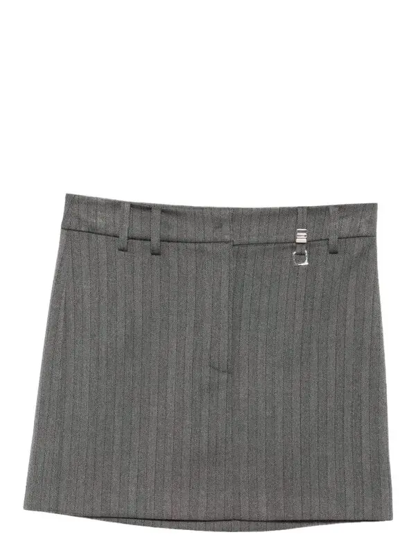 Patrizia Pepe Pinstriped Mini Skirt - Grey