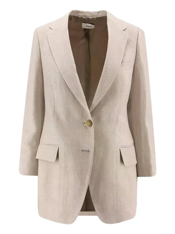 SAULINA Antonia Single-breasted Blazer - Neutrals