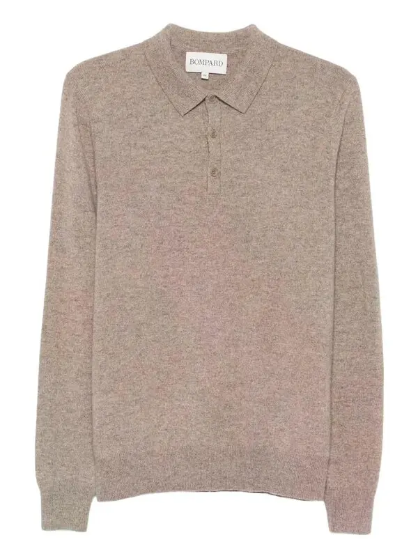 Eric Bompard Long-sleeve Cashmere Polo Shirt - Neutrals
