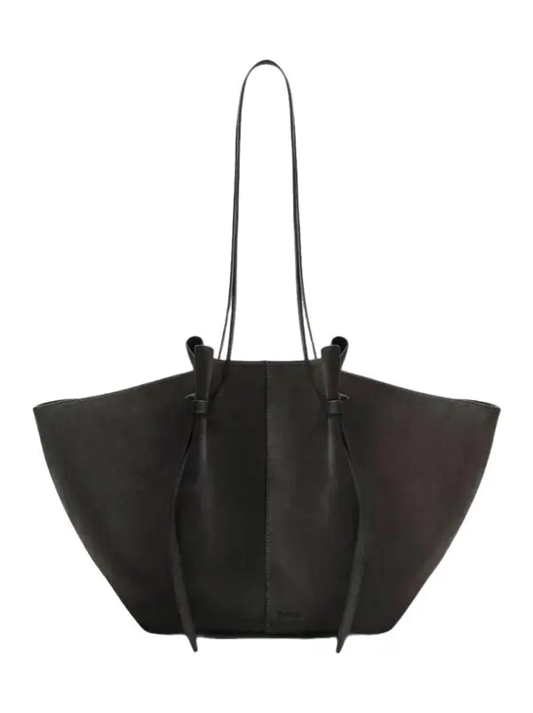 Yuzefi Large Mochi Leather Tote Bag - Black
