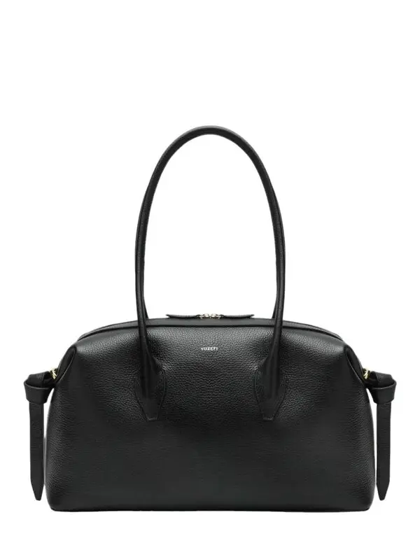Yuzefi Brioche Leather Shoulder Bag - Black