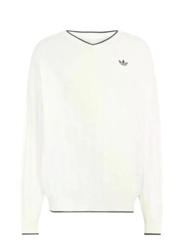 Adidas Cable-knit Crew-neck Sweatshirt - Neutrals