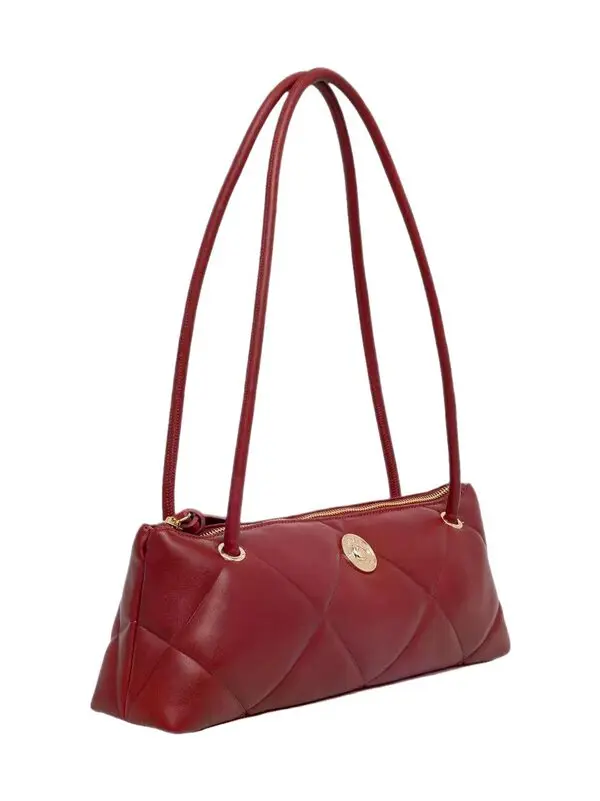 TWINSET Quilted Leather Shoulder Bag - Red