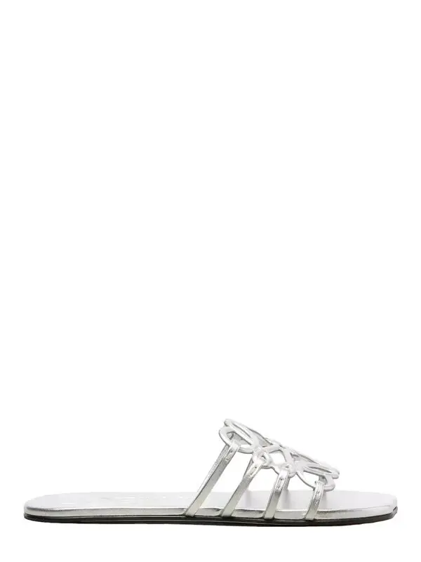 Loewe Petal Anagram Slide - Silver