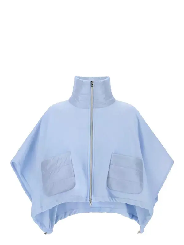 Herno Resort Kimono-sleeve Poncho - Blue