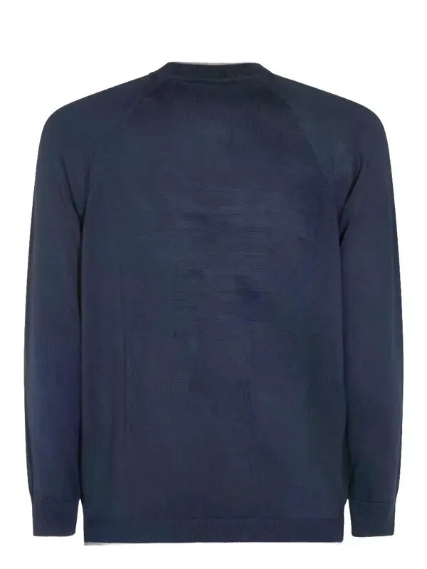Eleventy Raglan-sleeve Wool Sweater - Blue