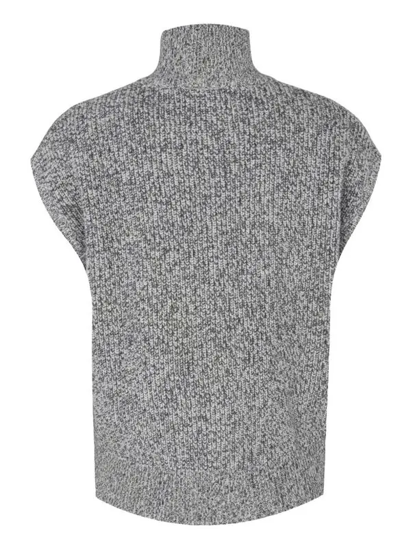 IZAAK AZANEI High-neck Zip-up Sweater - Grey