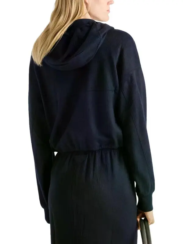 Prada Wool And Cashmere Hoodie - Blue