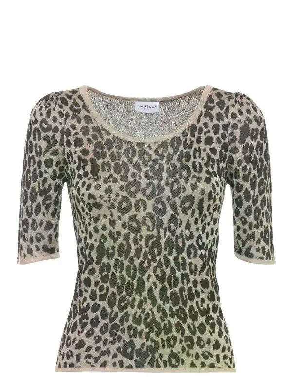 Marella Leopard-print T-shirt - Neutrals