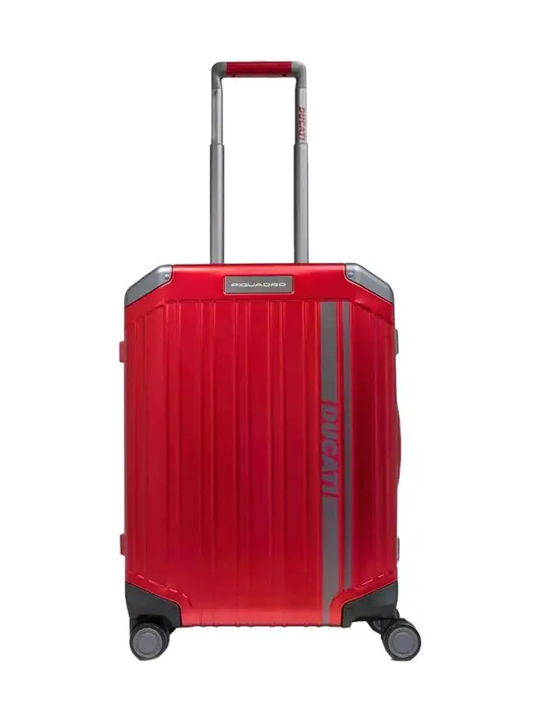 PIQUADRO X Ducati Logo-detail Cabin Trolley - Red