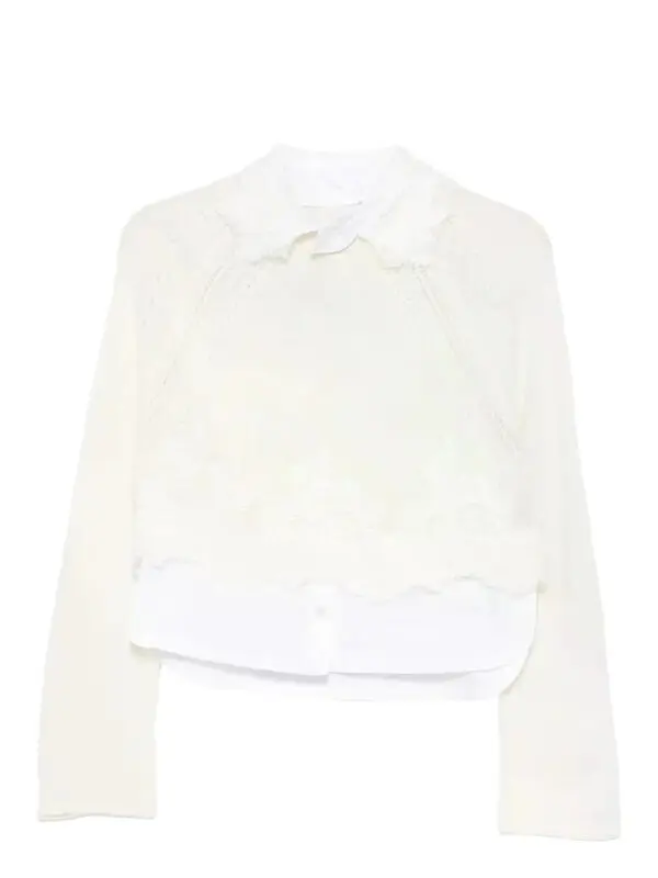 Ermanno Scervino Lace-trimmed Open-knit - Neutrals
