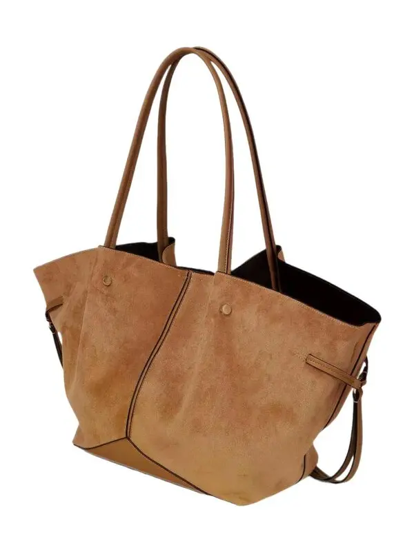 Karl Lagerfeld Large K/pierced Suede Tote Bag - Brown