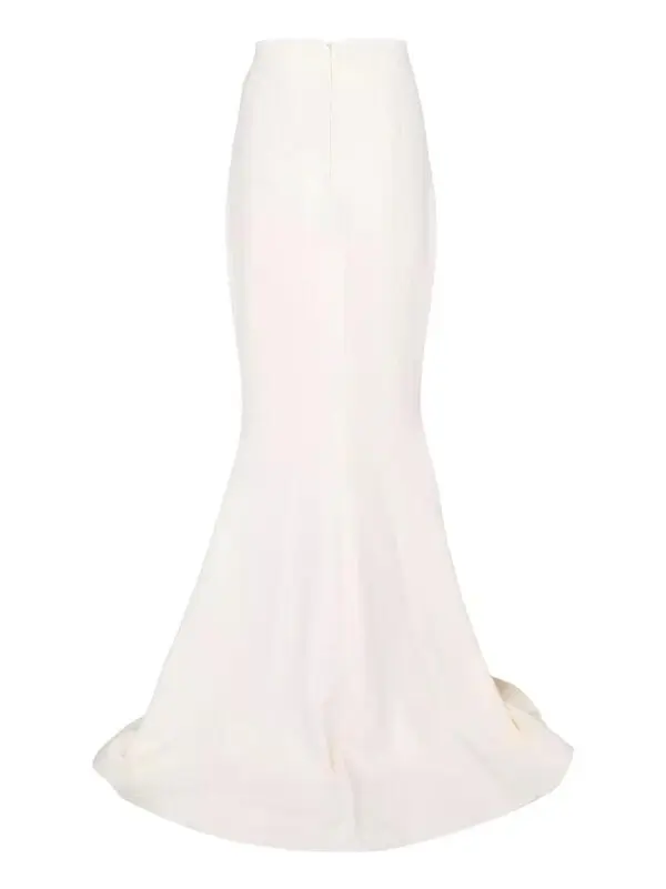 Safiyaa Ivory Mermaid Silhouette Floor-length Skirt - Neutrals