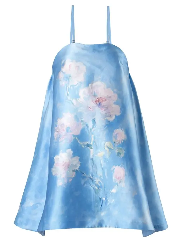 LA FUORI Azure Blossom Mini Dress - Blue