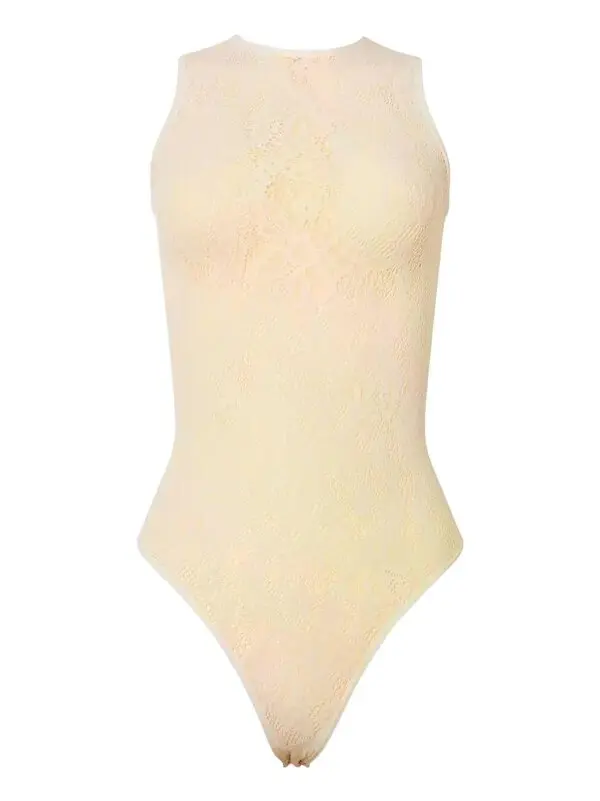 Wolford Infinite Rose Net Bodysuit - Neutrals