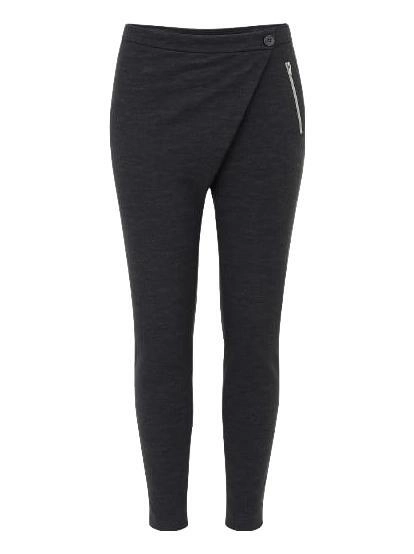 CONQUISTA Crossover Detail Slouchy Pants - Grey