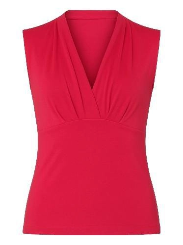 CONQUISTA V-neck Sleeveless Top - Red