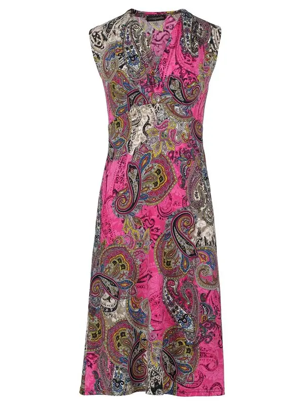 CONQUISTA Fuchsia Jersey Empire Line Dress - Pink