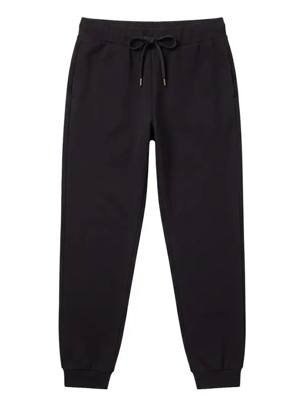 BRODIE CASHMERE Piping Detail Cuffed Joggers - Black