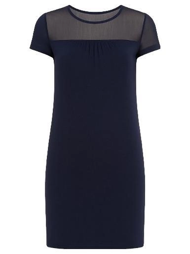 CONQUISTA Sheer Detail Dress - Blue