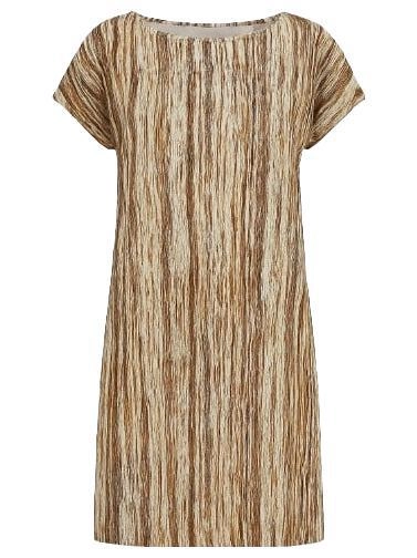 CONQUISTA Patterned Knit Sack Dress - Green