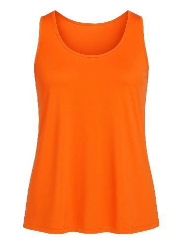 CONQUISTA Sleeveless Top With Back Detail - Orange