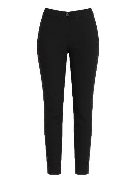 CONQUISTA Tuxedo Inspired Stretch Pants - Black