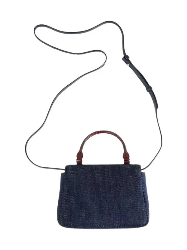 Tory Burch Charlie Denim Chain Wallet - Blue