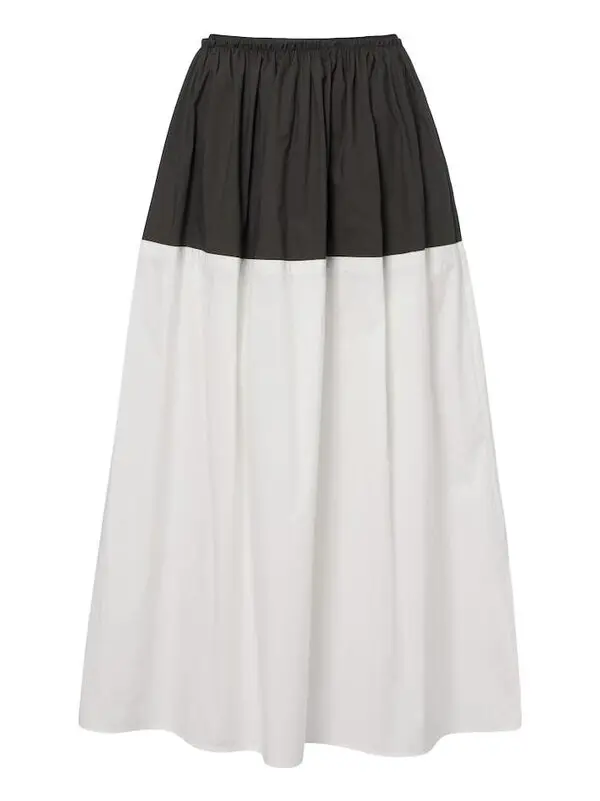 Proenza Schouler Label Nyla Cotton Poplin Midi Skirt - White
