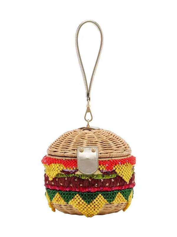 Judith Leiber Cheeseburger Embellished Clutch - Multicoloured