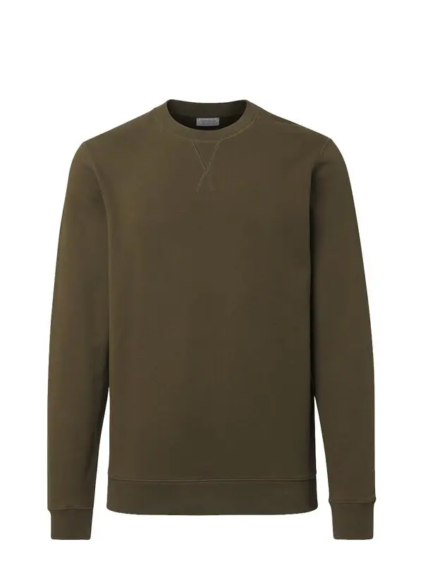 Sunspel Loopback Cotton Sweatshirt - Green