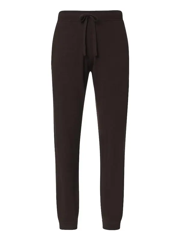 ALLUDE Wool And Cashmere Sweatpants - Brown