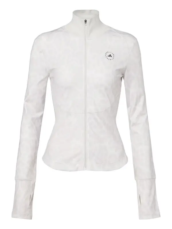 Adidas By Stella McCartney Logo Leopard-print Jacket - White