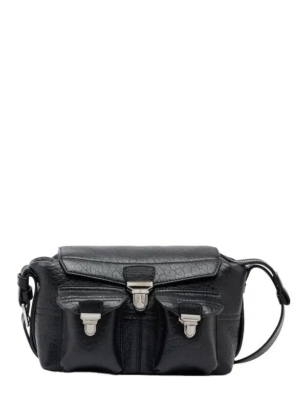 LEMAIRE Gear Leather Shoulder Bag - Black