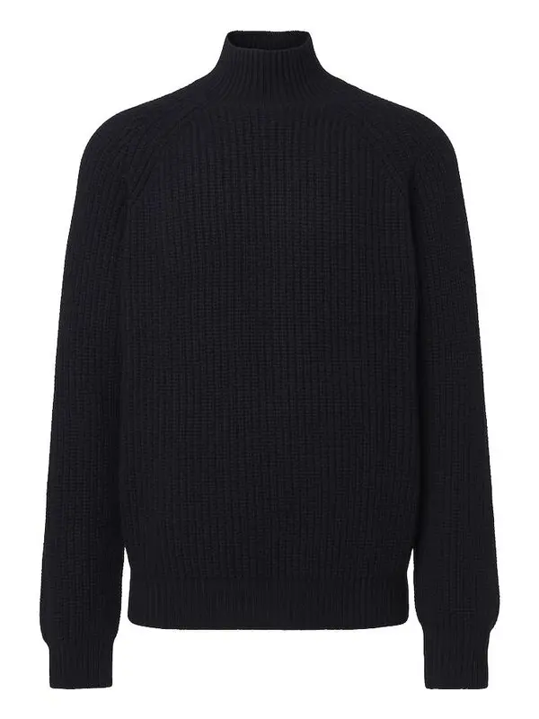 ALLUDE Wool And Cashmere Turtleneck Sweater - Blue