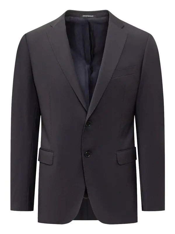 Emporio Armani Wool Single-breasted Suit - Black