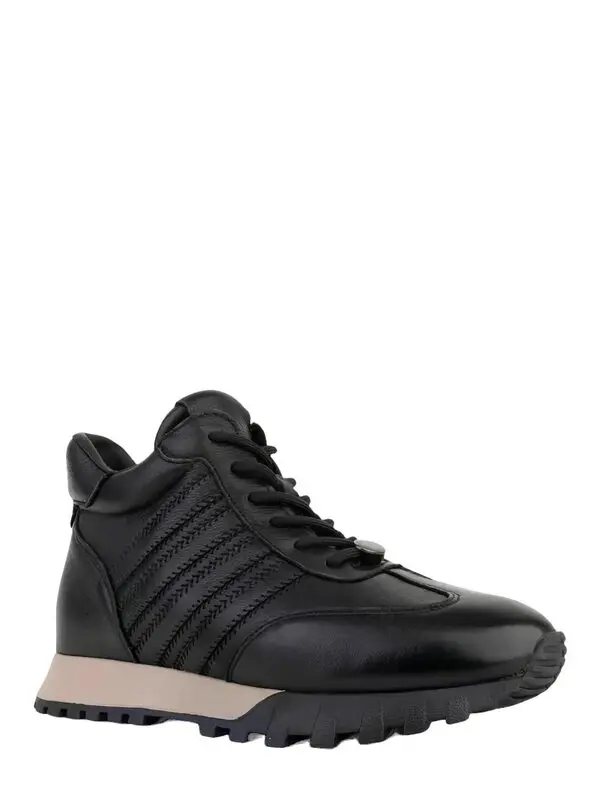 LINDA BAUMANN Quilted High-top Sneakers - Black
