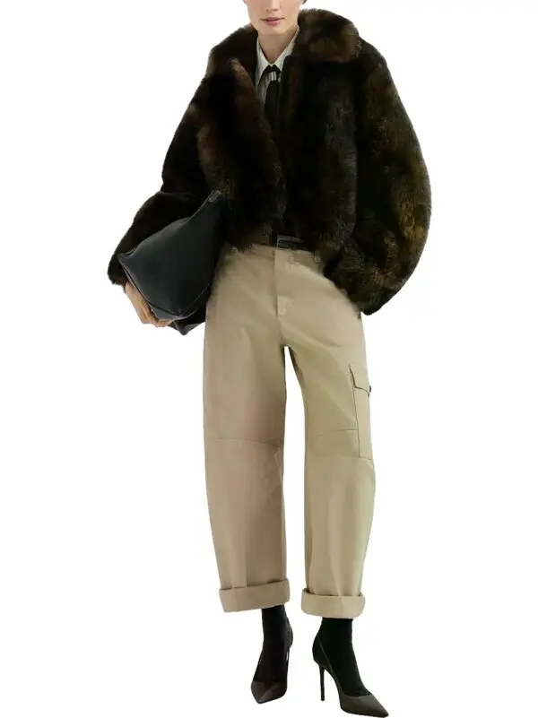 Brunello Cucinelli Monili Barrel-leg Cargo Pants - Neutrals