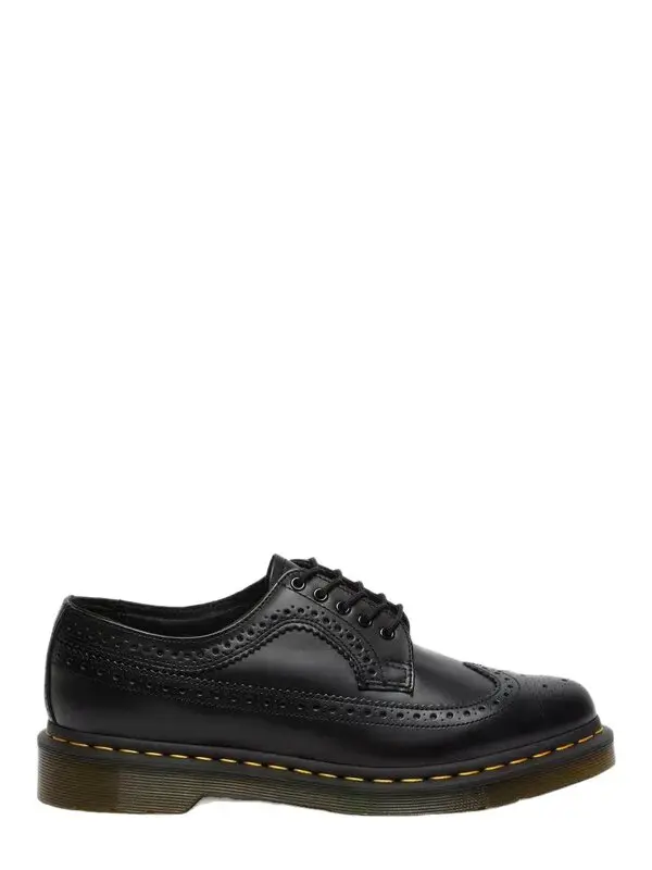 Dr. Martens 3989 Yellow Stitch Brogue-details Derby Shoes - Black