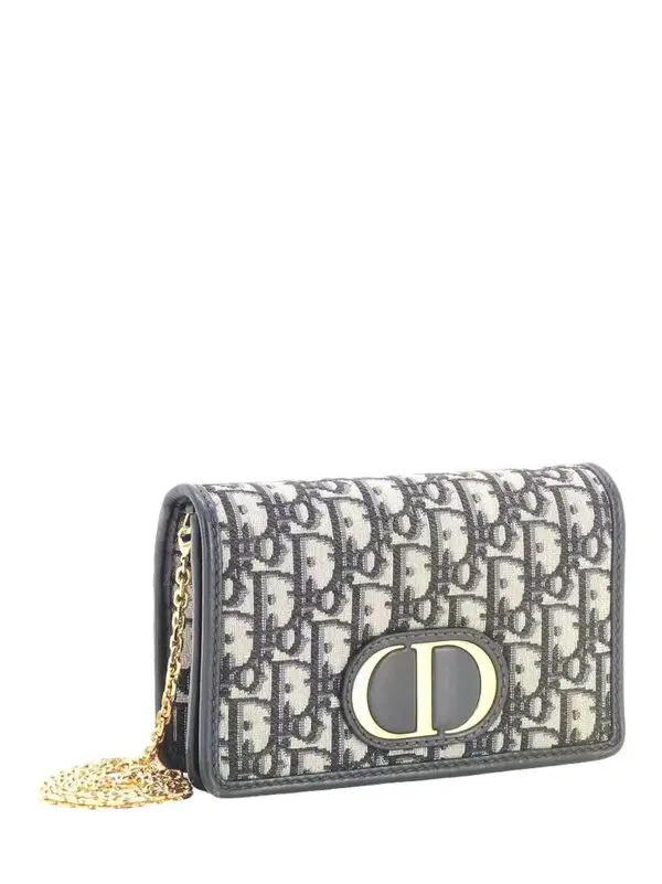 Dior 30 Montaigne 2-in-1 Pouch Oblique Canvas Crossbody Bag - Blue